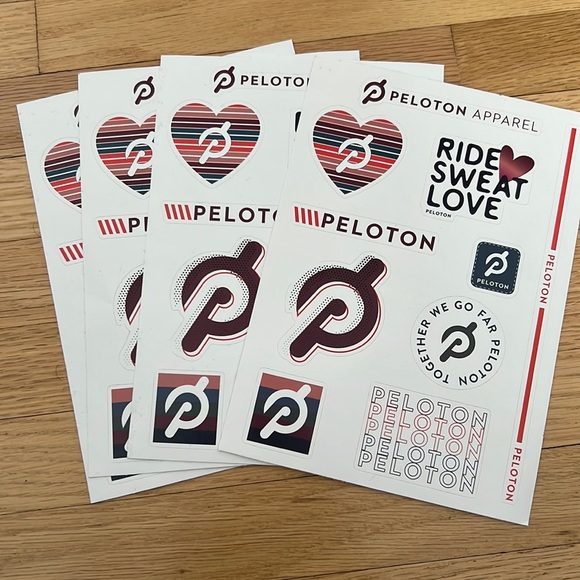 Peloton | Accessories | 4 Sheets Peloton Stickers | Poshmark
